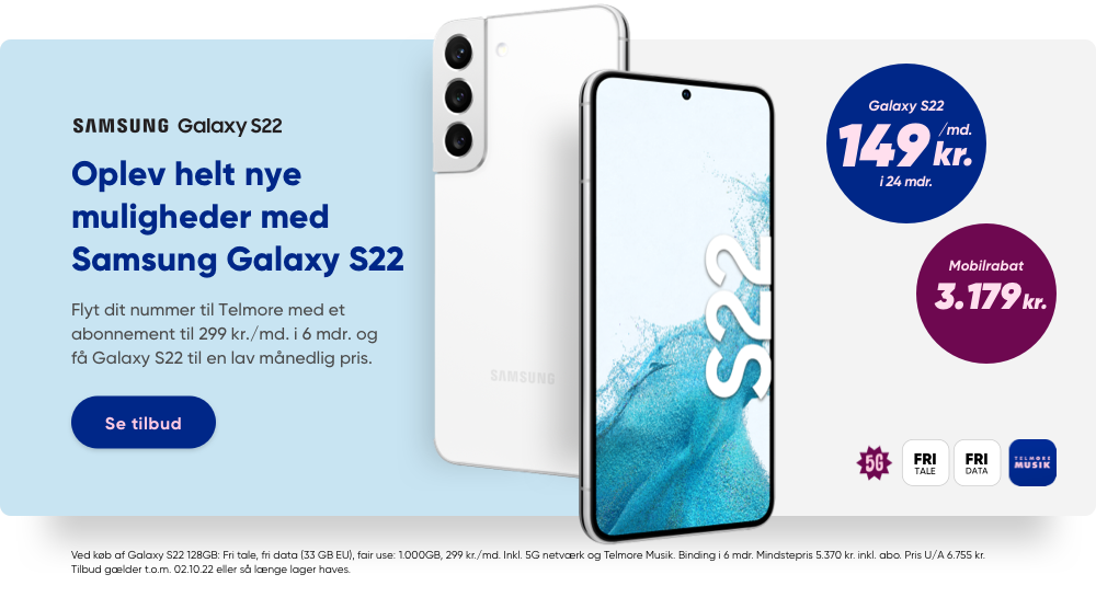 Billige mobiltelefoner og mobilabonnementer hos Telmore