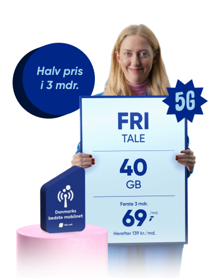Mobilabonnement - Fri tale - Med data i EU | Telmore