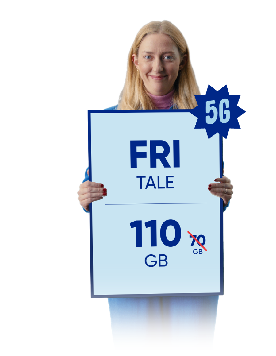 Mobilabonnement - Fri tale - Med data i EU | Telmore